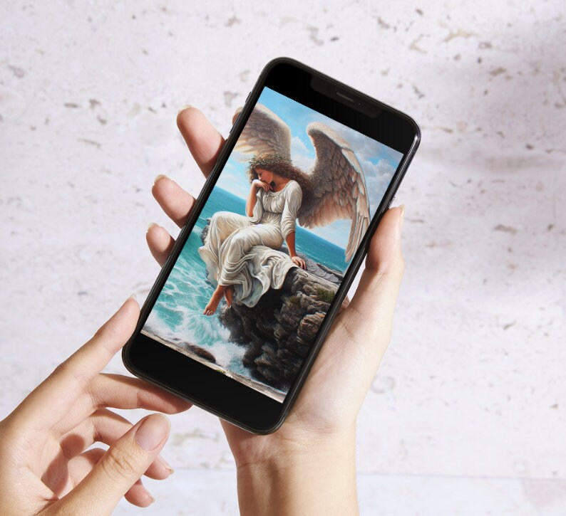 Angel Phone Wallpaper | Digital Download | Aesthetic Phone Background ...