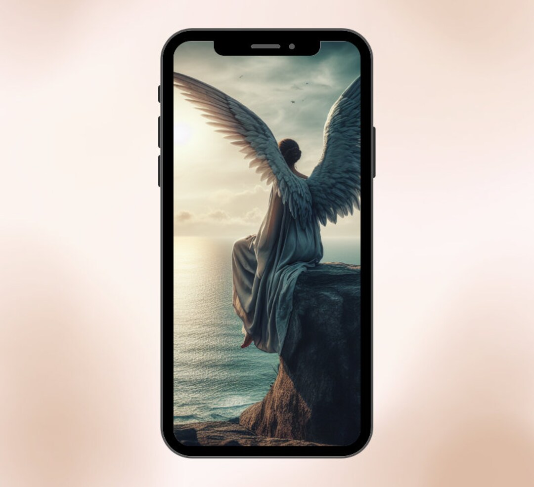 Angel Phone Wallpaper | Digital Download | Aesthetic Phone Background ...