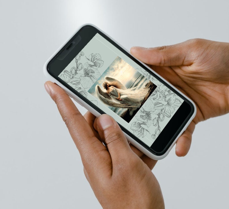 Angel Phone Wallpaper | Digital Download | Aesthetic Phone Background ...