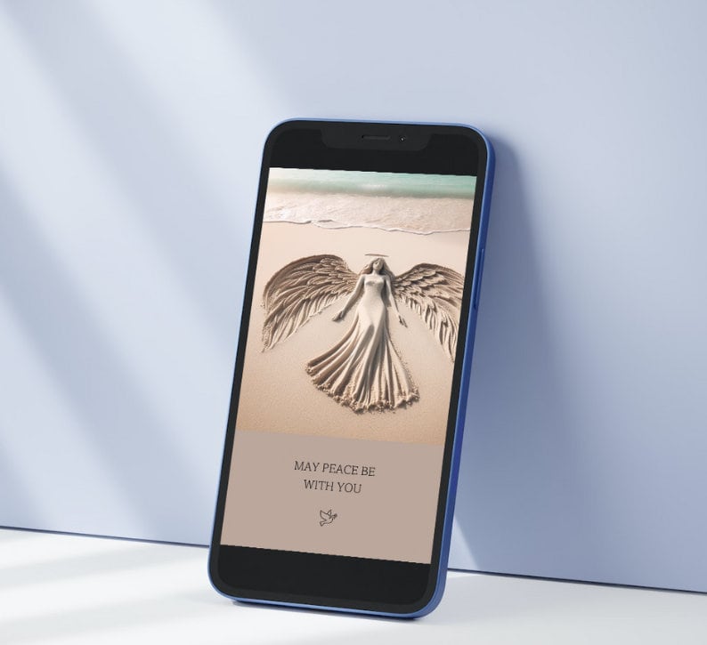 Angel Phone Wallpaper | Digital Download | Aesthetic Phone Background ...