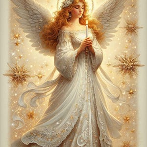 Christmas Angel Prints Set of 5 Nostalgic Holiday Digital Download ...