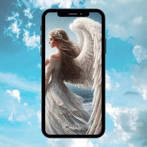 Angel Phone Wallpaper | Digital Download | Aesthetic Phone Background ...
