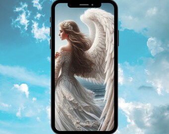 Angel Phone Wallpaper Digital Download Aesthetic Phone Background ...