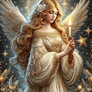 Christmas Angel Prints Set of 5 Nostalgic Holiday Digital Download ...