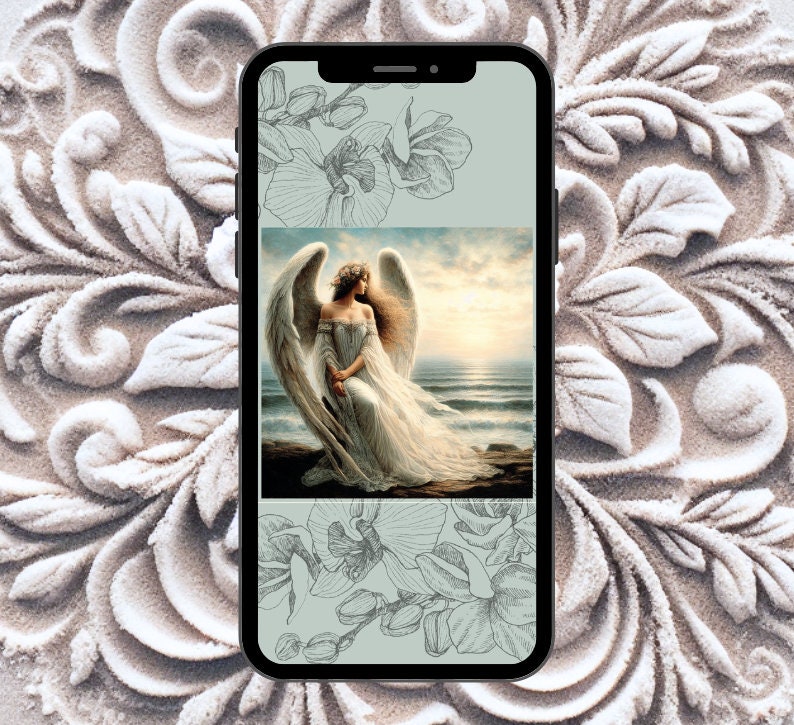Angel Phone Wallpaper | Digital Download | Aesthetic Phone Background ...