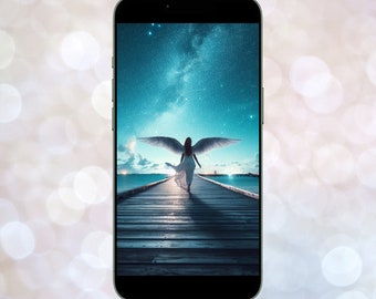 Angel Phone Wallpaper Digital Download Aesthetic Phone Background ...