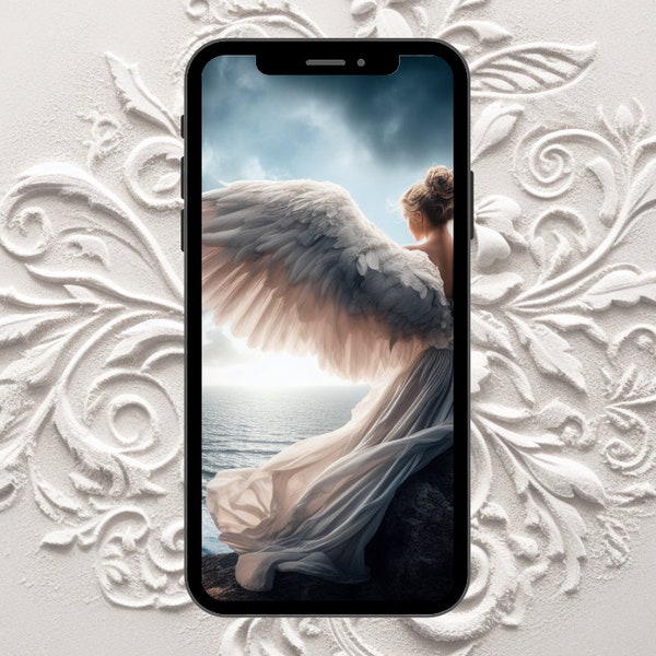 Angel Phone Wallpaper Digital Download Aesthetic Phone Background ...