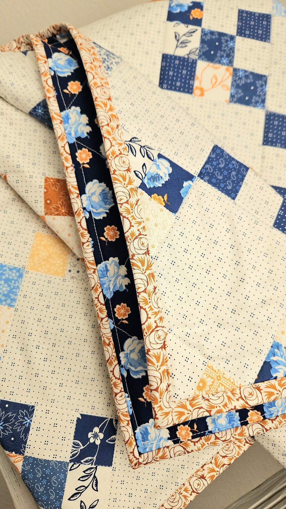 Handmade Whole Cloth Quilt – Moda Denim & Daisies Fabric Collection - Etsy