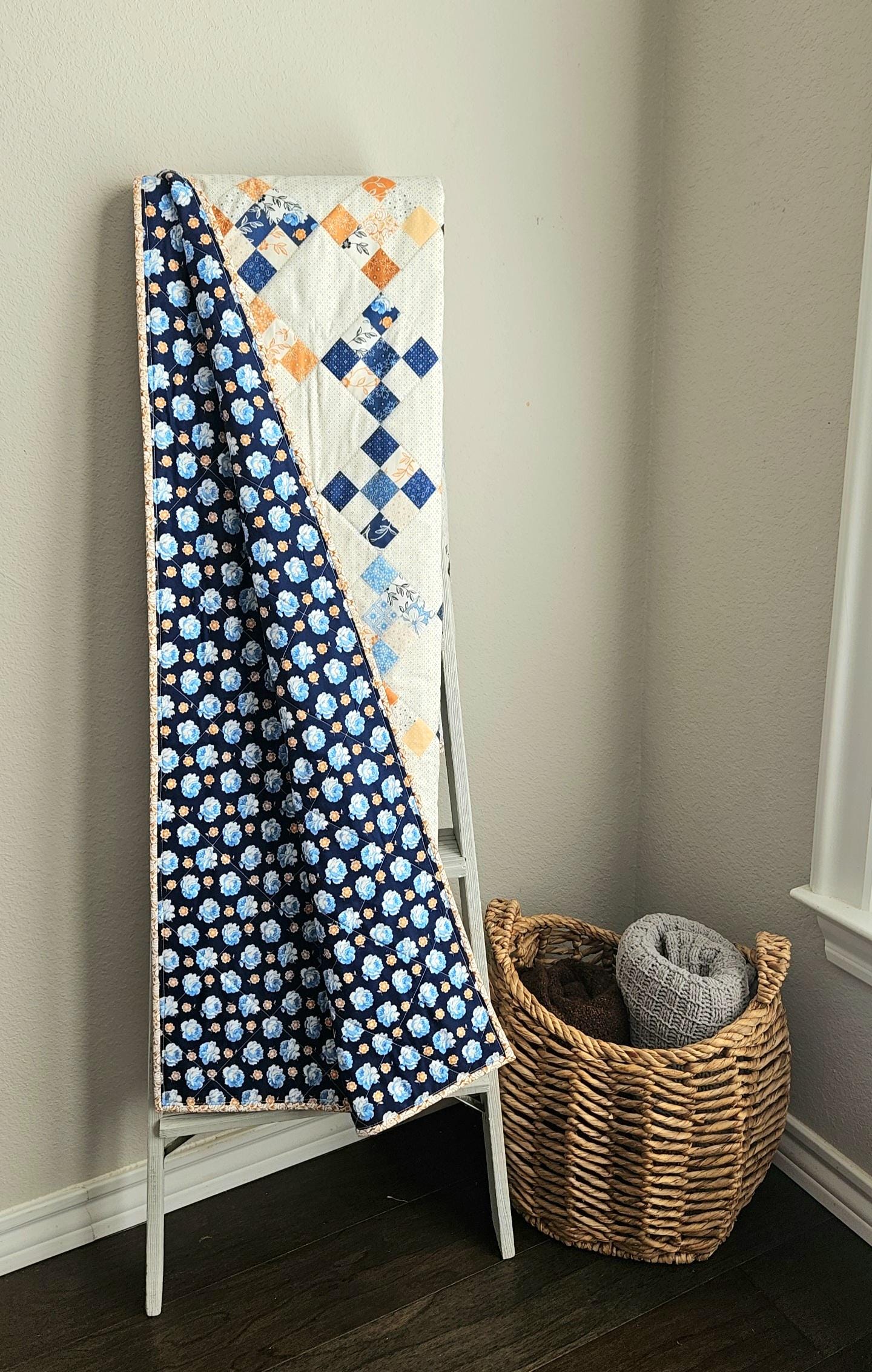 Handmade Whole Cloth Quilt – Moda Denim & Daisies Fabric Collection - Etsy