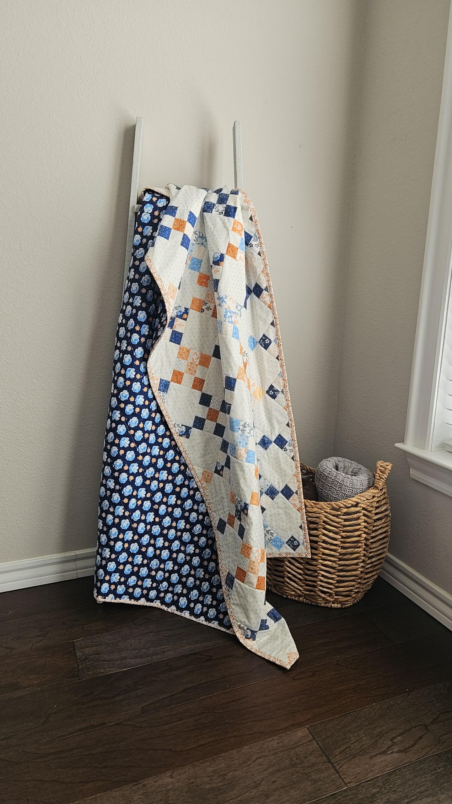 Handmade Whole Cloth Quilt – Moda Denim & Daisies Fabric Collection - Etsy