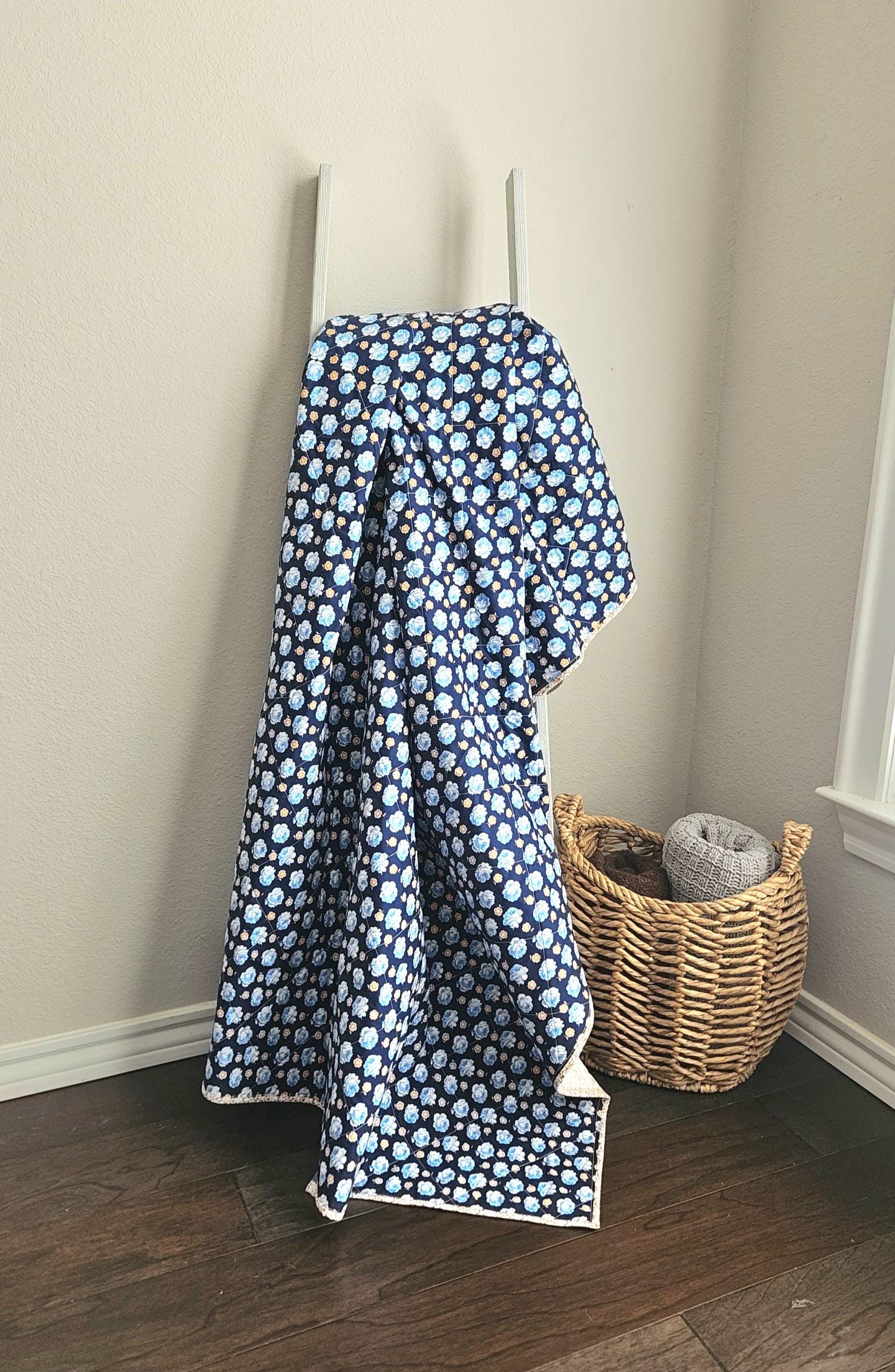 Handmade Whole Cloth Quilt – Moda Denim & Daisies Fabric Collection - Etsy