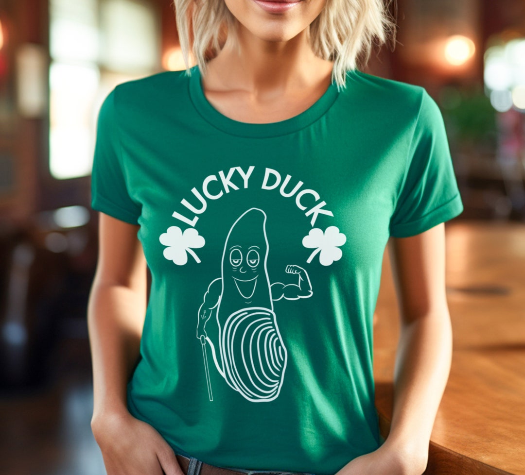 Table 6 Lucky Duck Geoduck Tee | St. Patrick's Day Shamrock Irish PNW ...