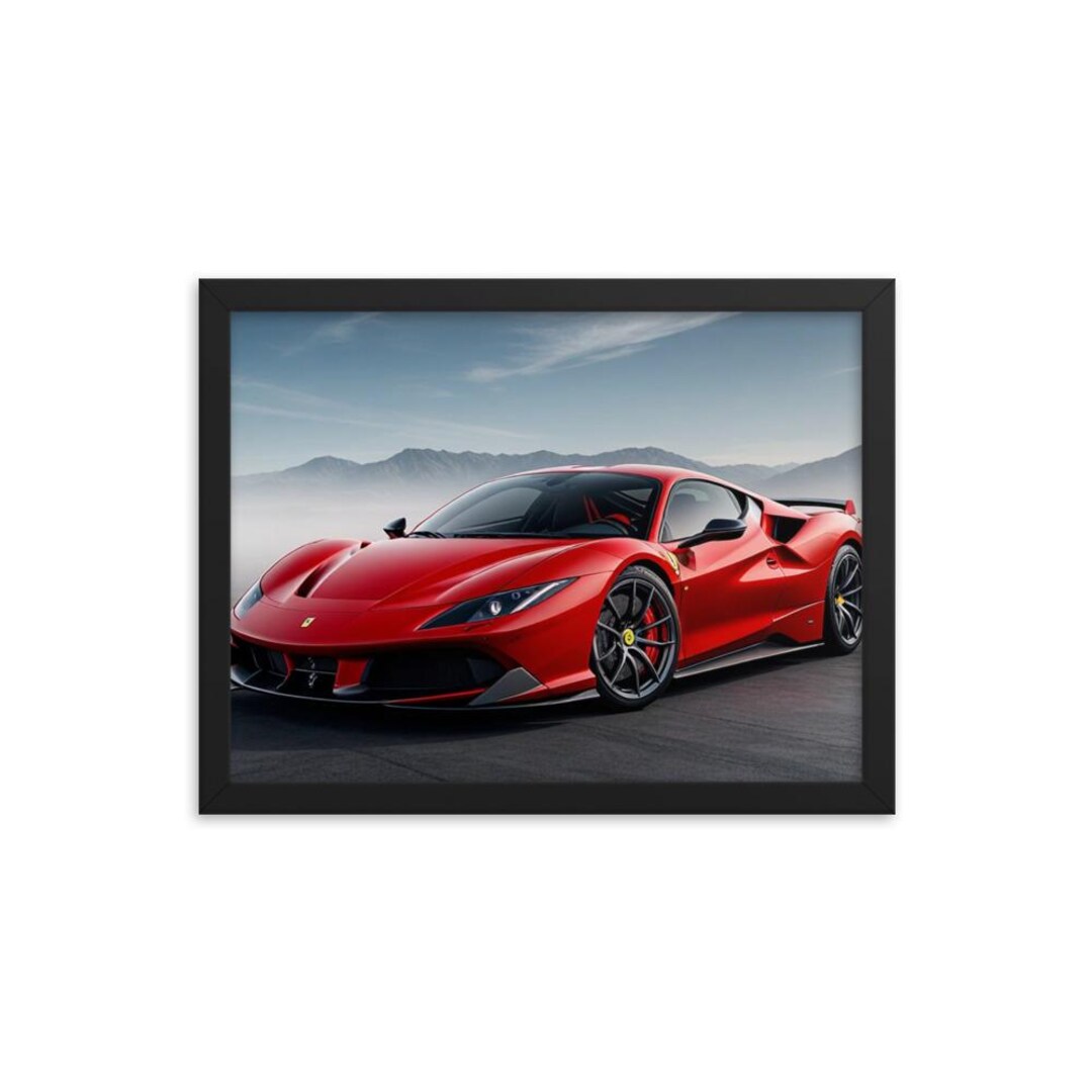 Framed Red Ferrari SF90 Stradale - Etsy