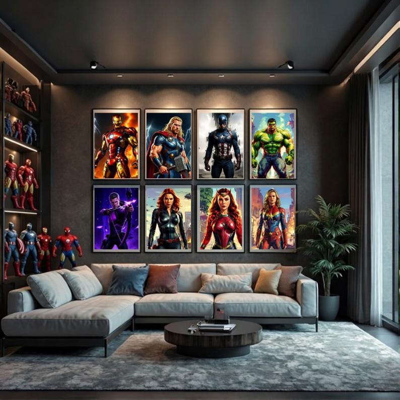 Marvel Avengers Watercolor Art Set: 12 Epic Printable Digital Posters ...