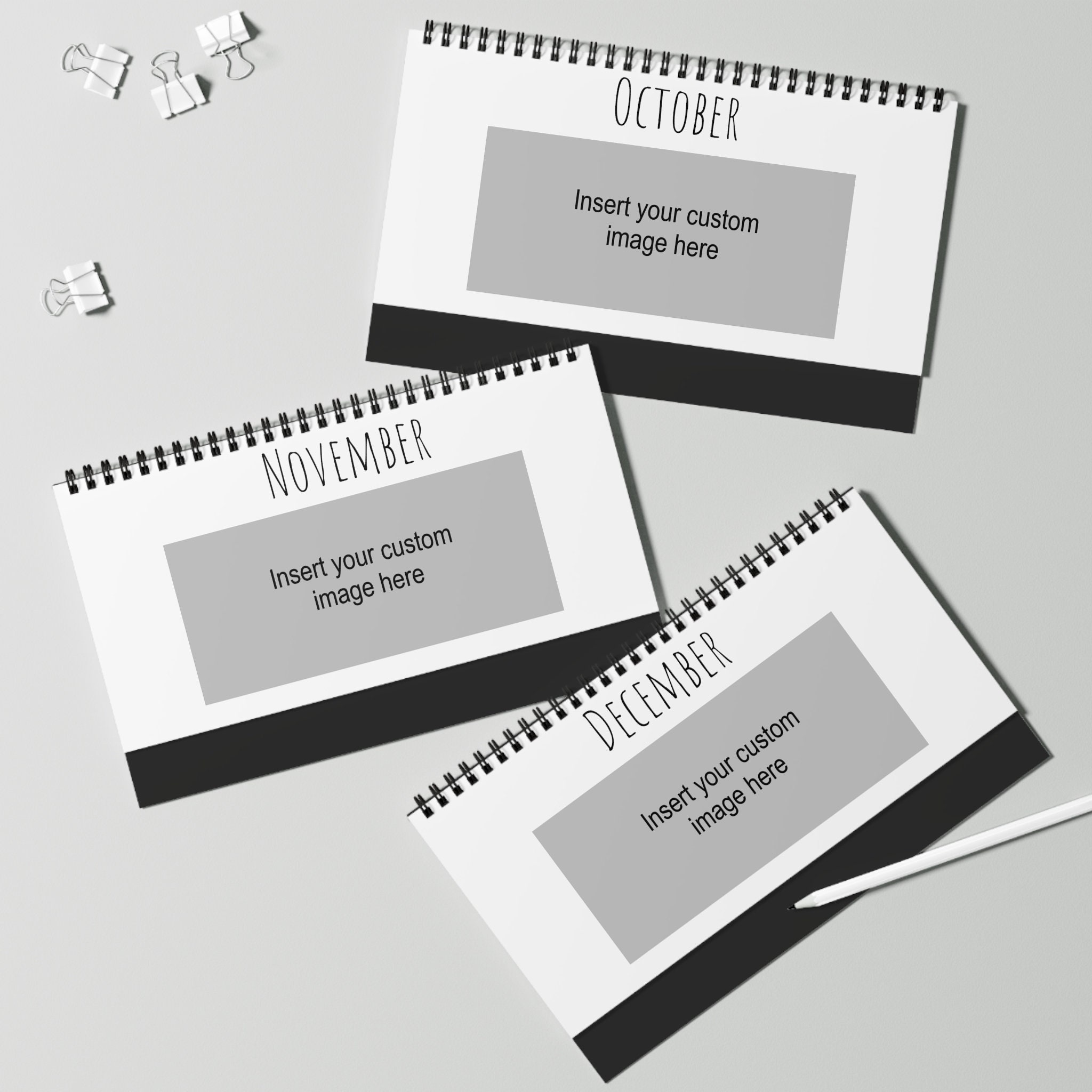 Desktop Calendar With Customisable Image for Each Month - Etsy