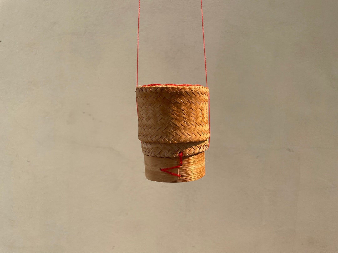 Sticky Rice Basket, Sticky Rice Compact, Still Rice Box, Handmade ...