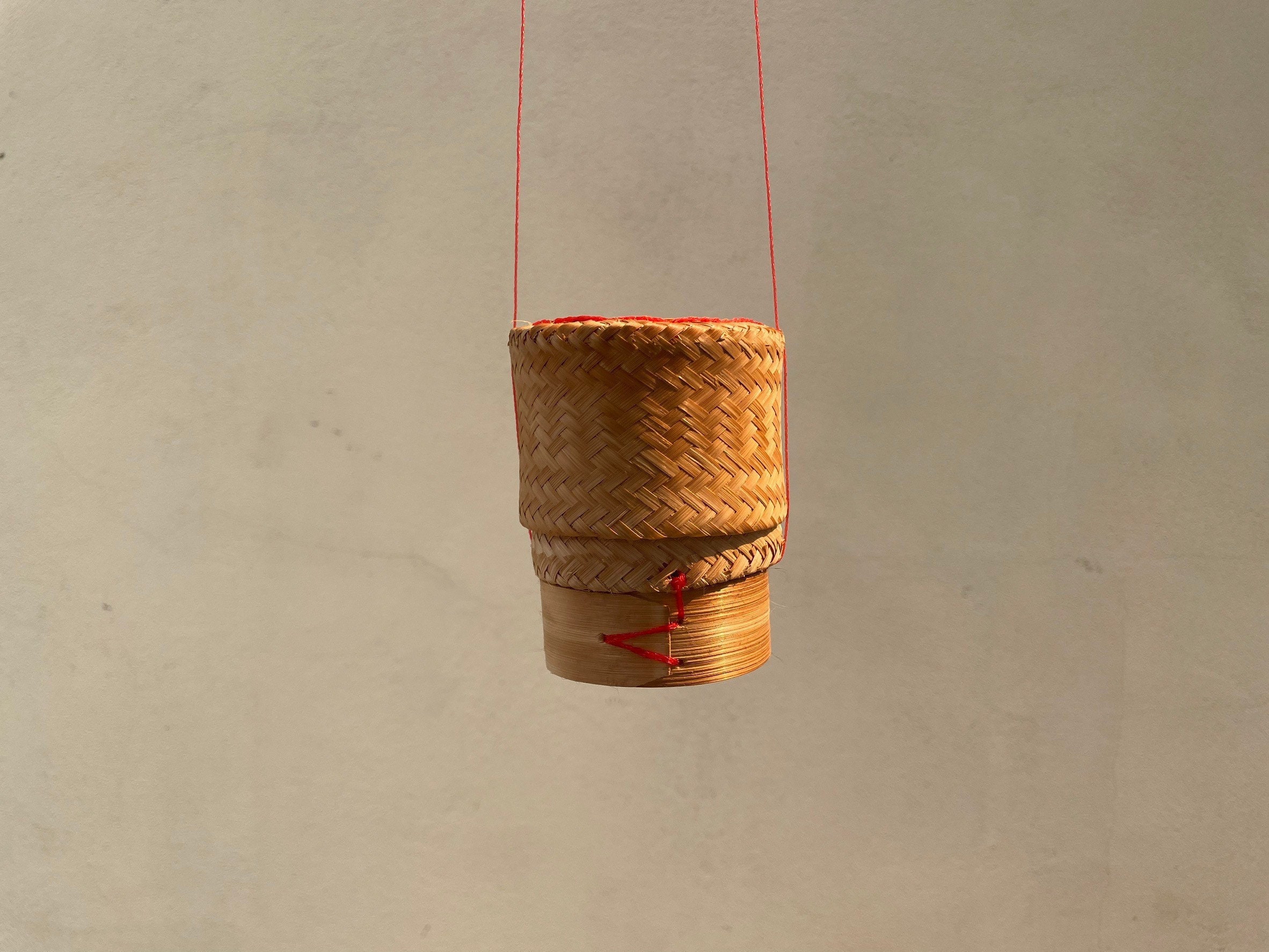 Sticky Rice Basket, Sticky Rice Compact, Still Rice Box, Handmade ...