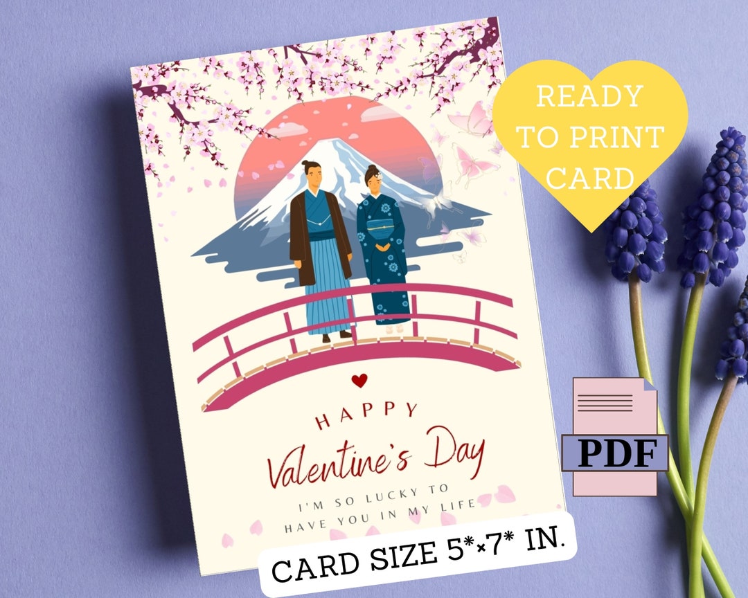 Printable Valentine's Card , Digital Download, Printable Valentine Card ...