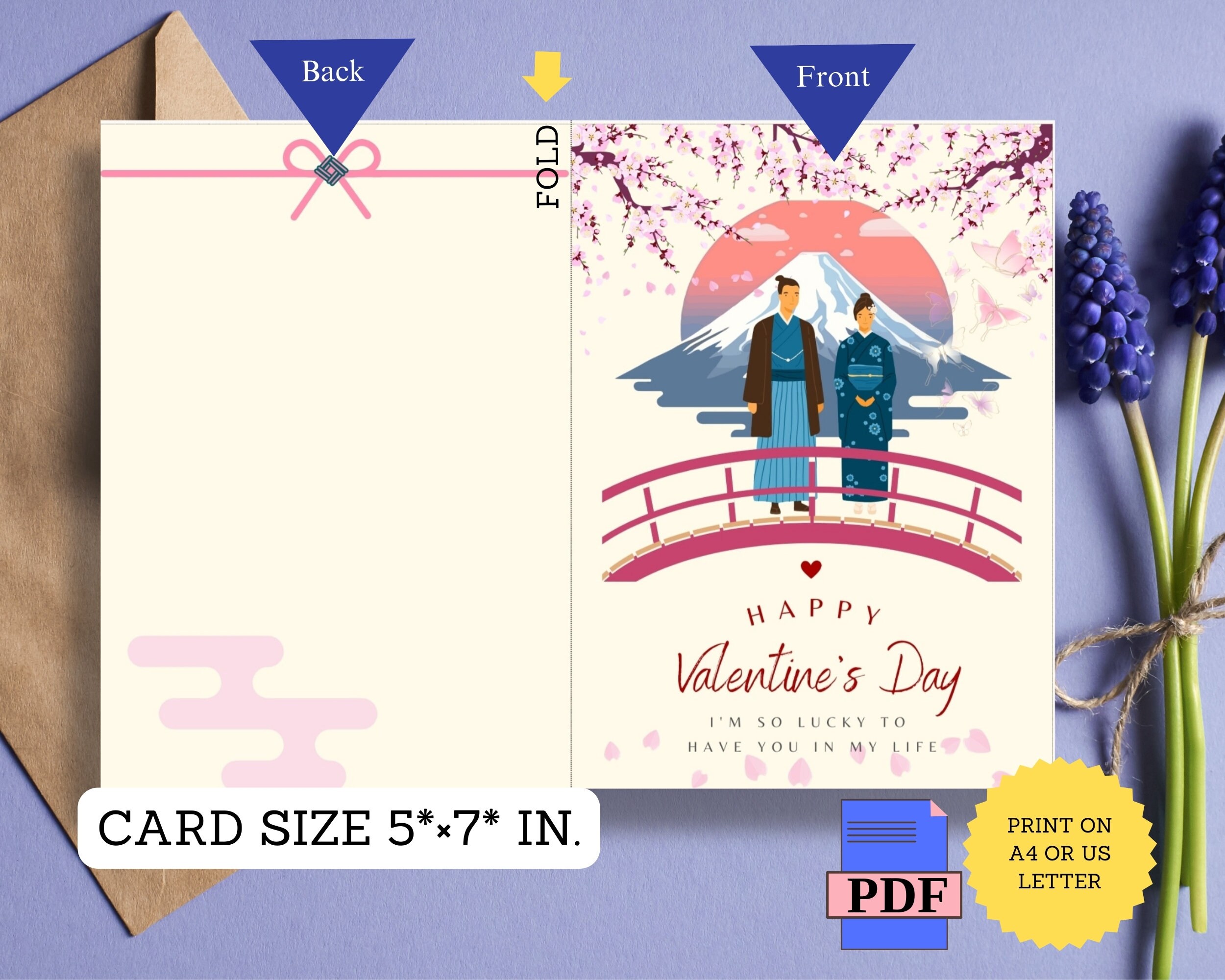 Printable Valentine's Card , Digital Download, Printable Valentine Card ...