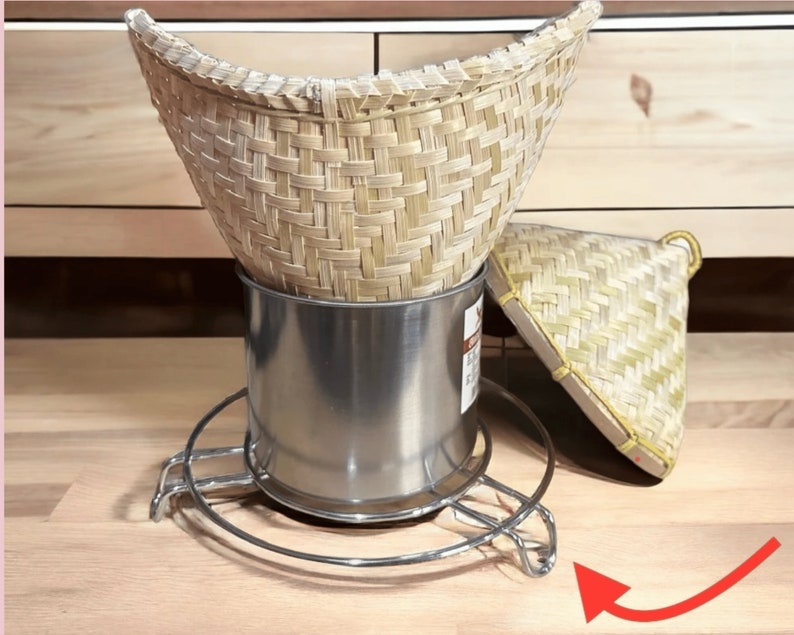 Sticky Rice Steamer, Bamboo Basket,bamboo Rice Steamer Set, Rice ...