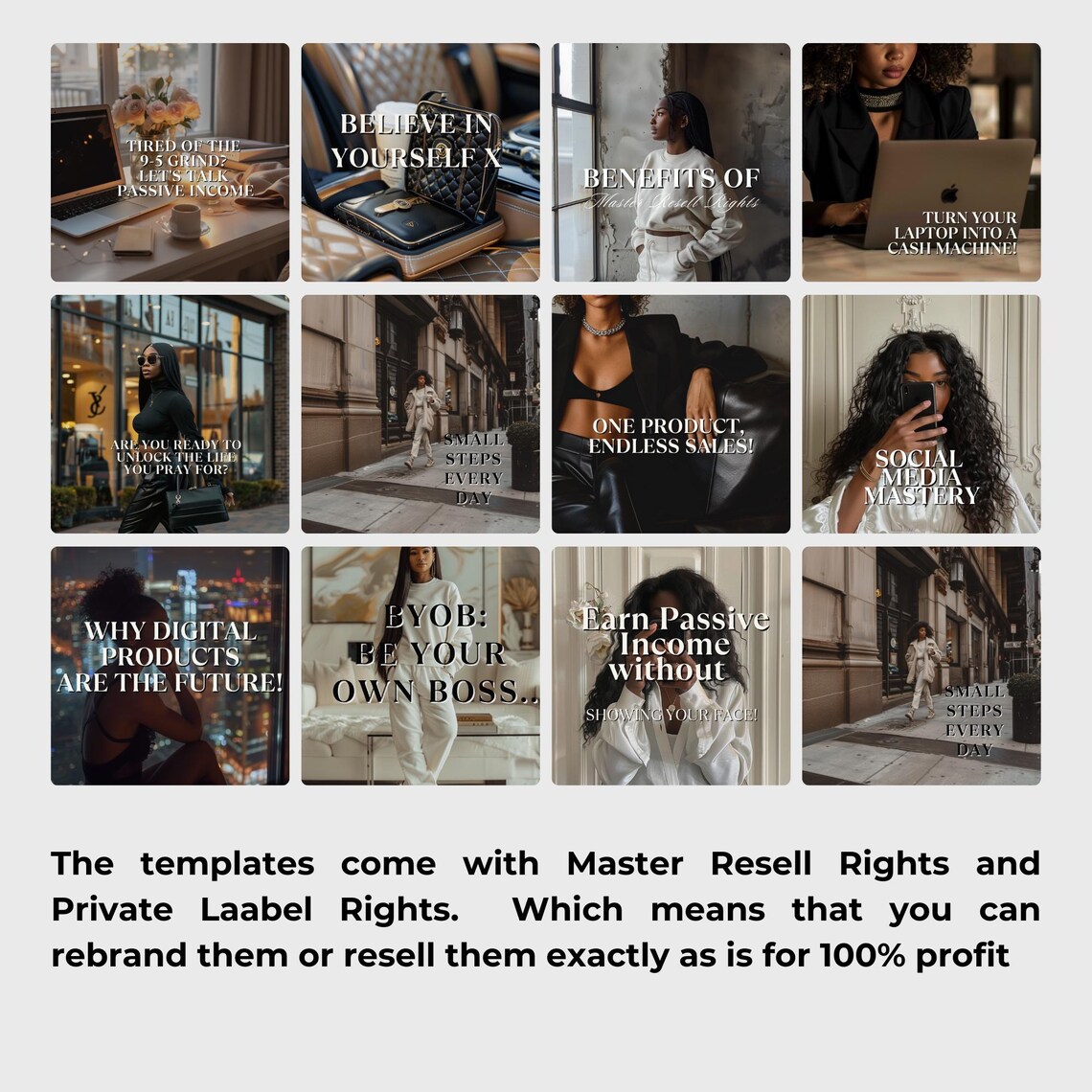 Melanin Faceless Instagram Templates | Editable Canva Posts & Stories ...