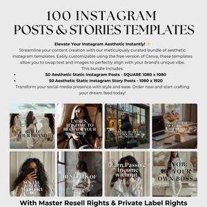 Melanin Faceless Instagram Templates | Editable Canva Posts & Stories ...