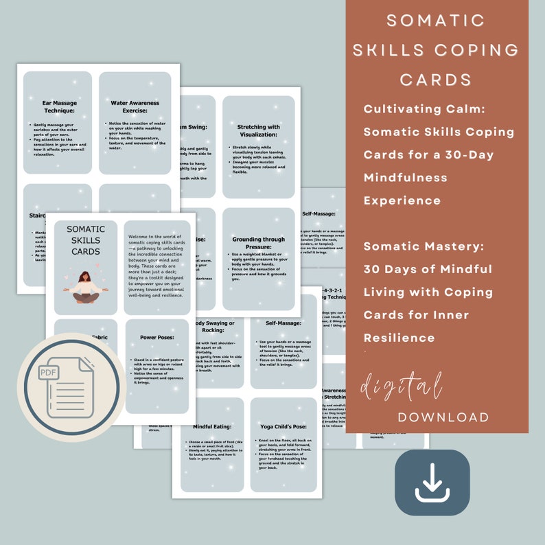 Unlock Healing: Somatic Therapy Awareness Coping Cards - Etsy