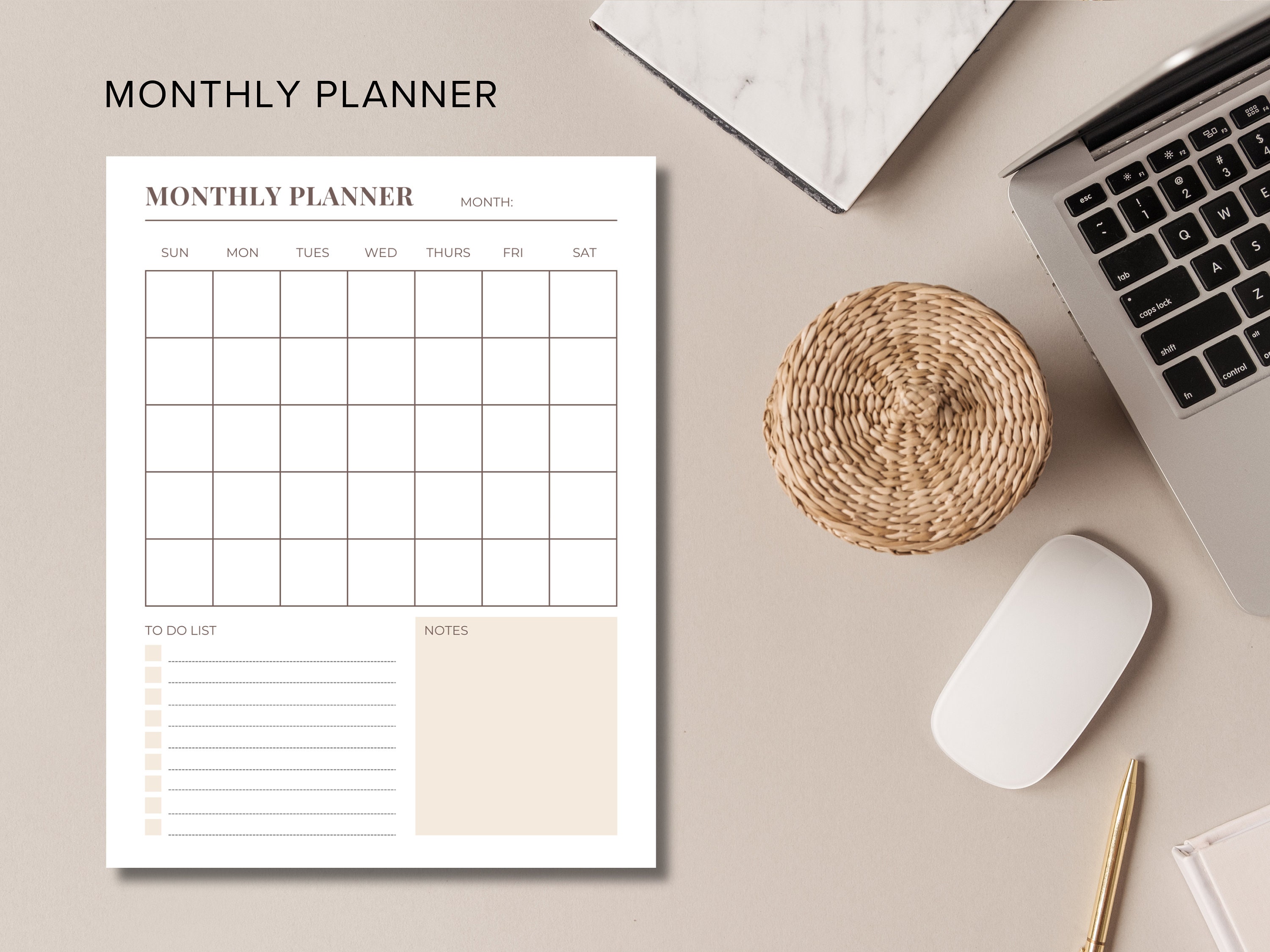 Daily, Weekly & Monthly Planner | 3 Pack Instant Download Non-editable ...