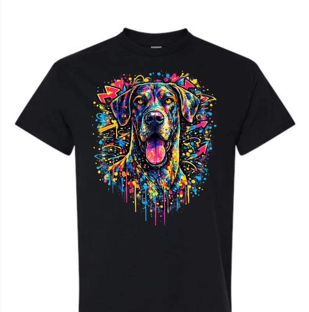 Colorful Graffiti Great Dane T-shirt - Etsy