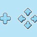 Pixel Art Blue Controller Buttons | PNG Downloadable Sticker Prints ...