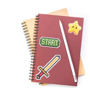 Basic Gamer Pixel Art Sticker Printables | PNG Downloadable Sticker ...