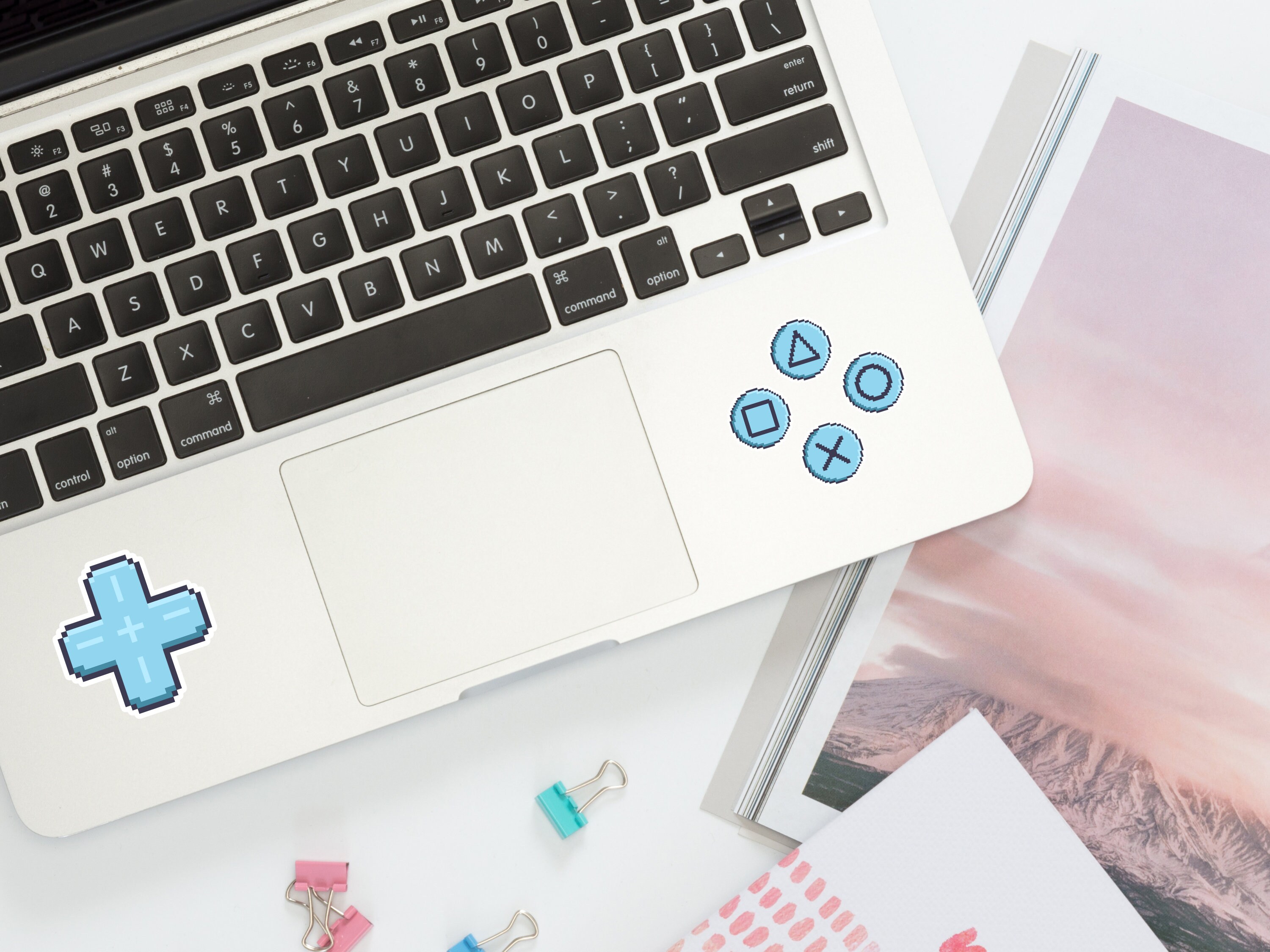 Pixel Art Blue Controller Buttons | PNG Downloadable Sticker Prints ...