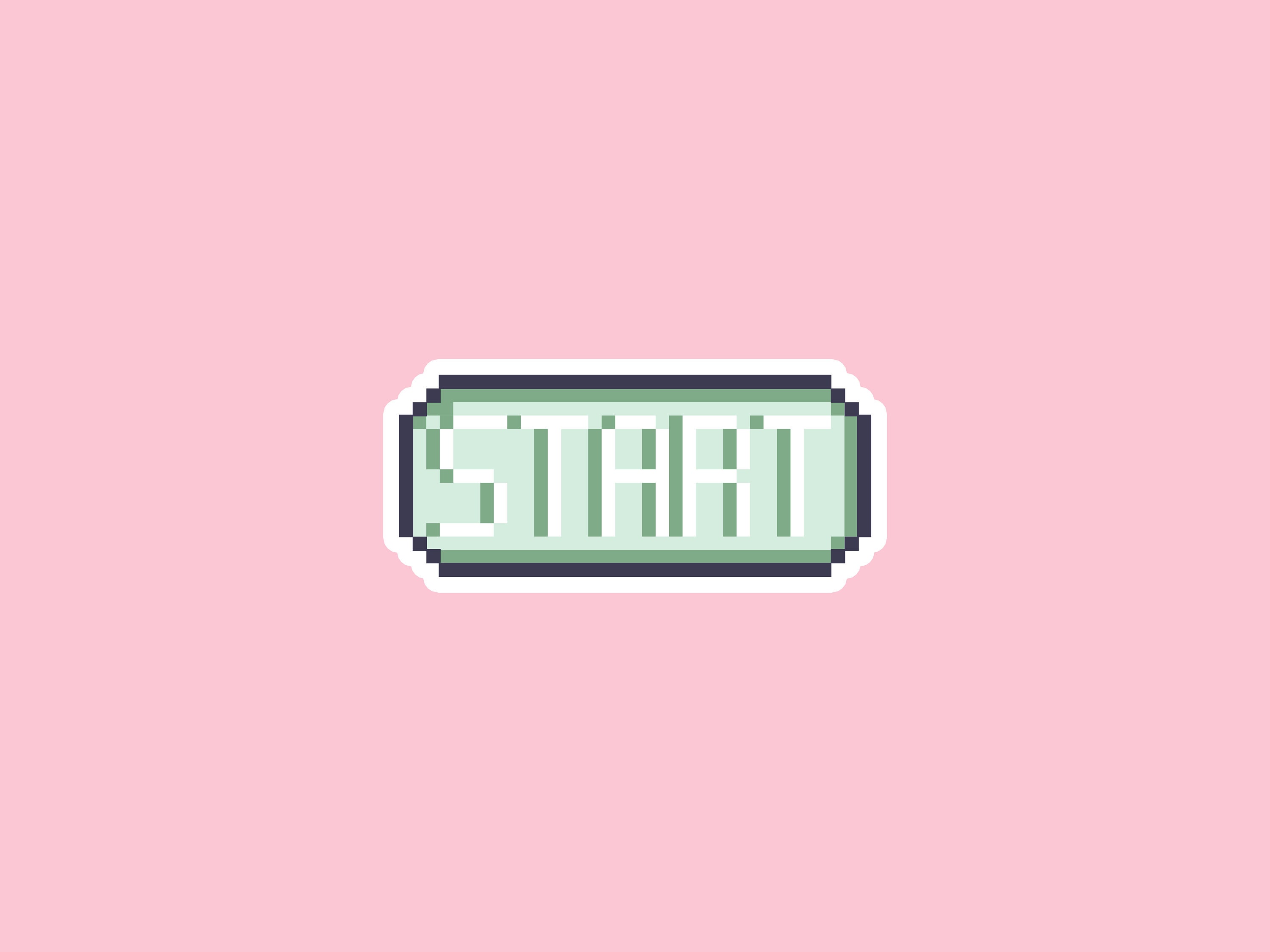 Cutsie Green Gamer Pixel Art Sticker Printables | PNG Downloadable ...