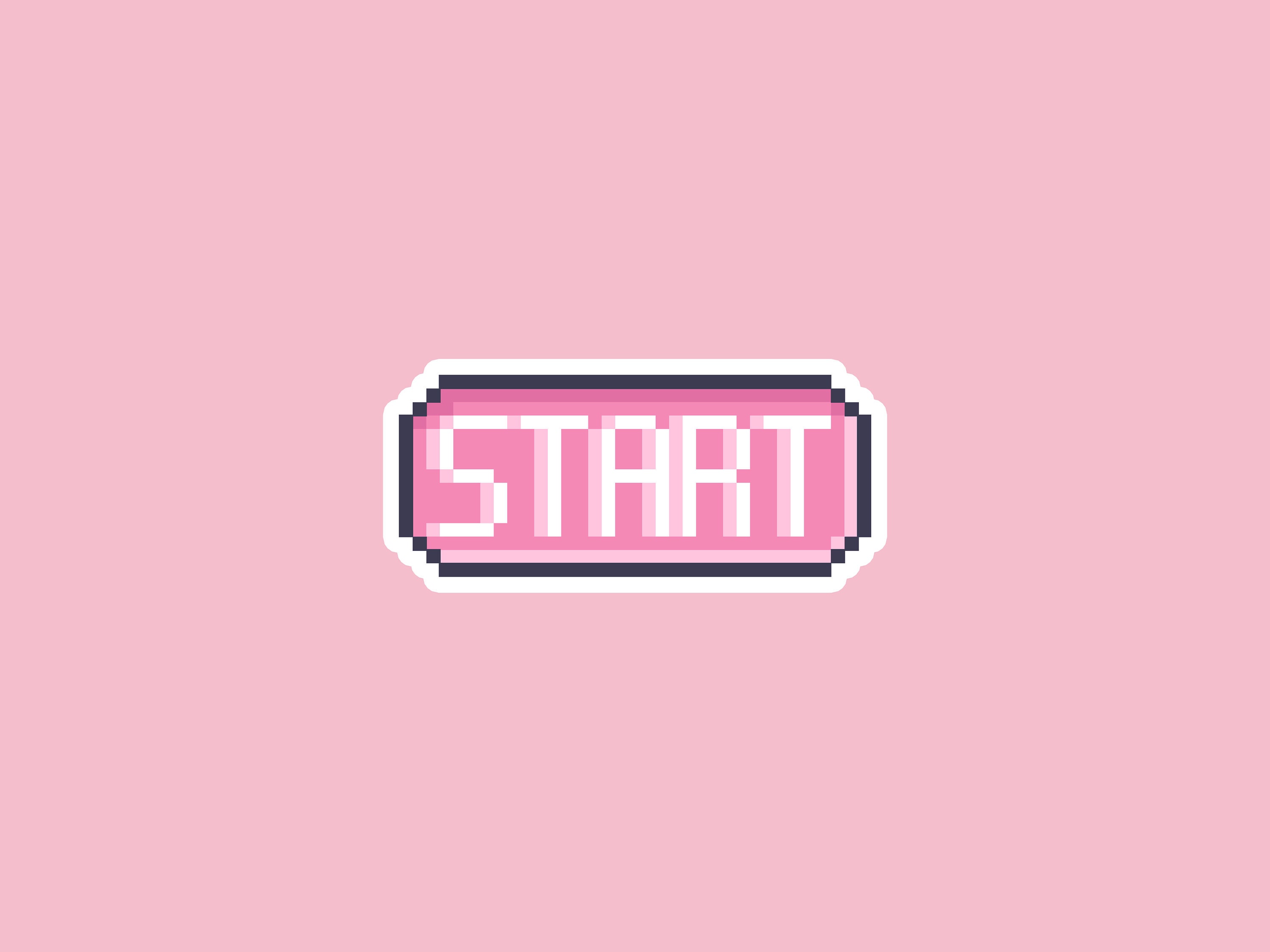 Cutsie Pink Gamer Pixel Art Sticker Printables | PNG Downloadable ...