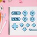 Pixel Art Blue Controller Buttons | PNG Downloadable Sticker Prints ...