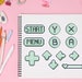 Pixel Art Green Controller Buttons | PNG Downloadable Sticker Prints ...