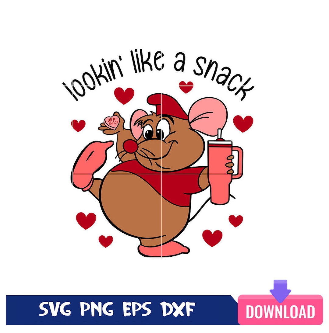 Gus Gus Mouse Png, Layered SVG, Valentines Day, Heart, Stanley, Cute ...