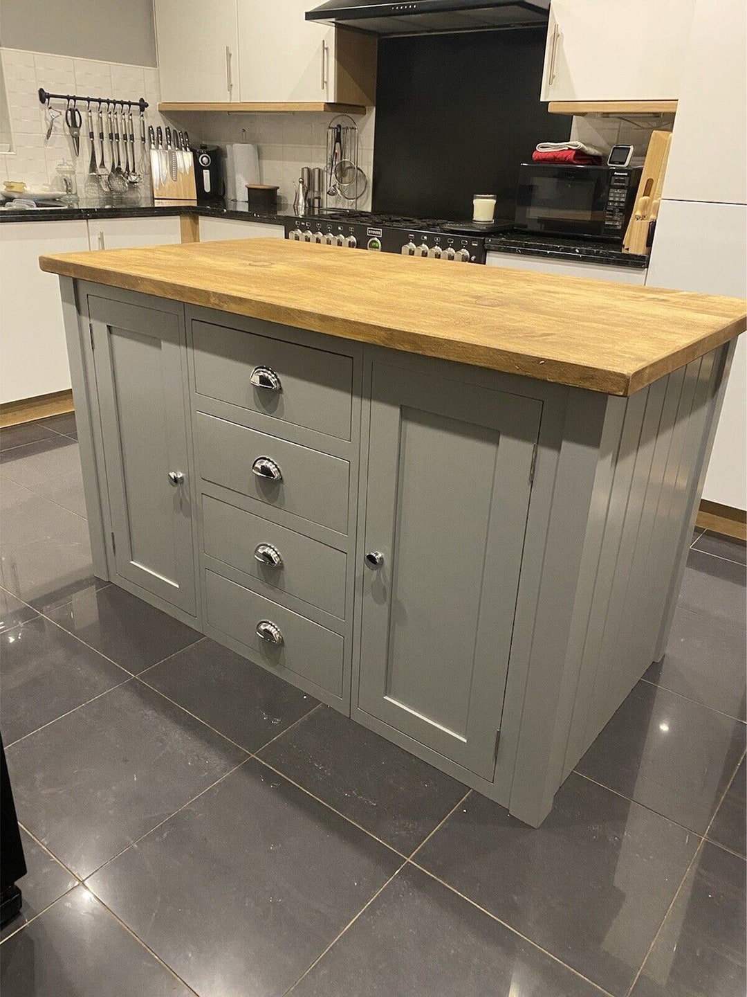 Kitchen Island Wooden Island Island With Drawers Island - Etsy