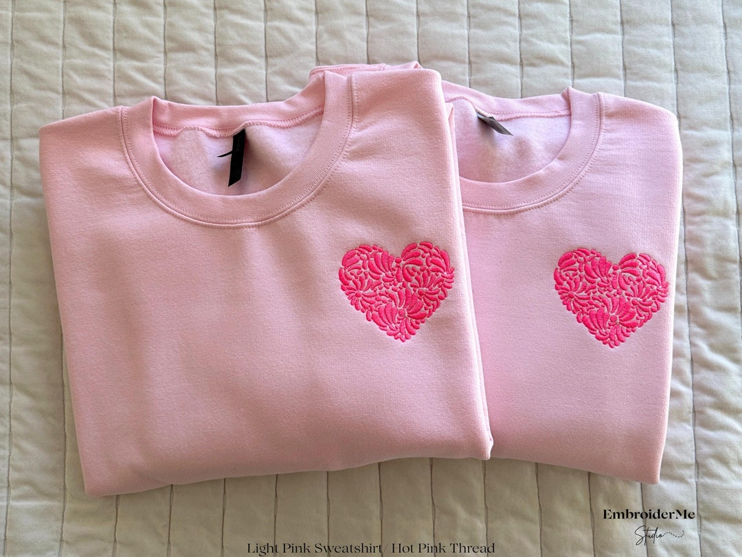 Embroidered Talavera Heart Sweatshirt | Personalized Gift - Etsy