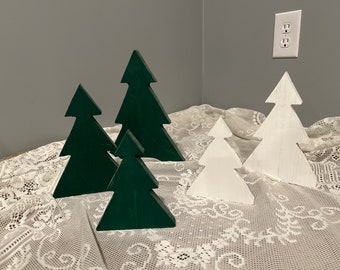 Handmade Wooden Trees From Recycled Christmas Trees Table Decoration ...