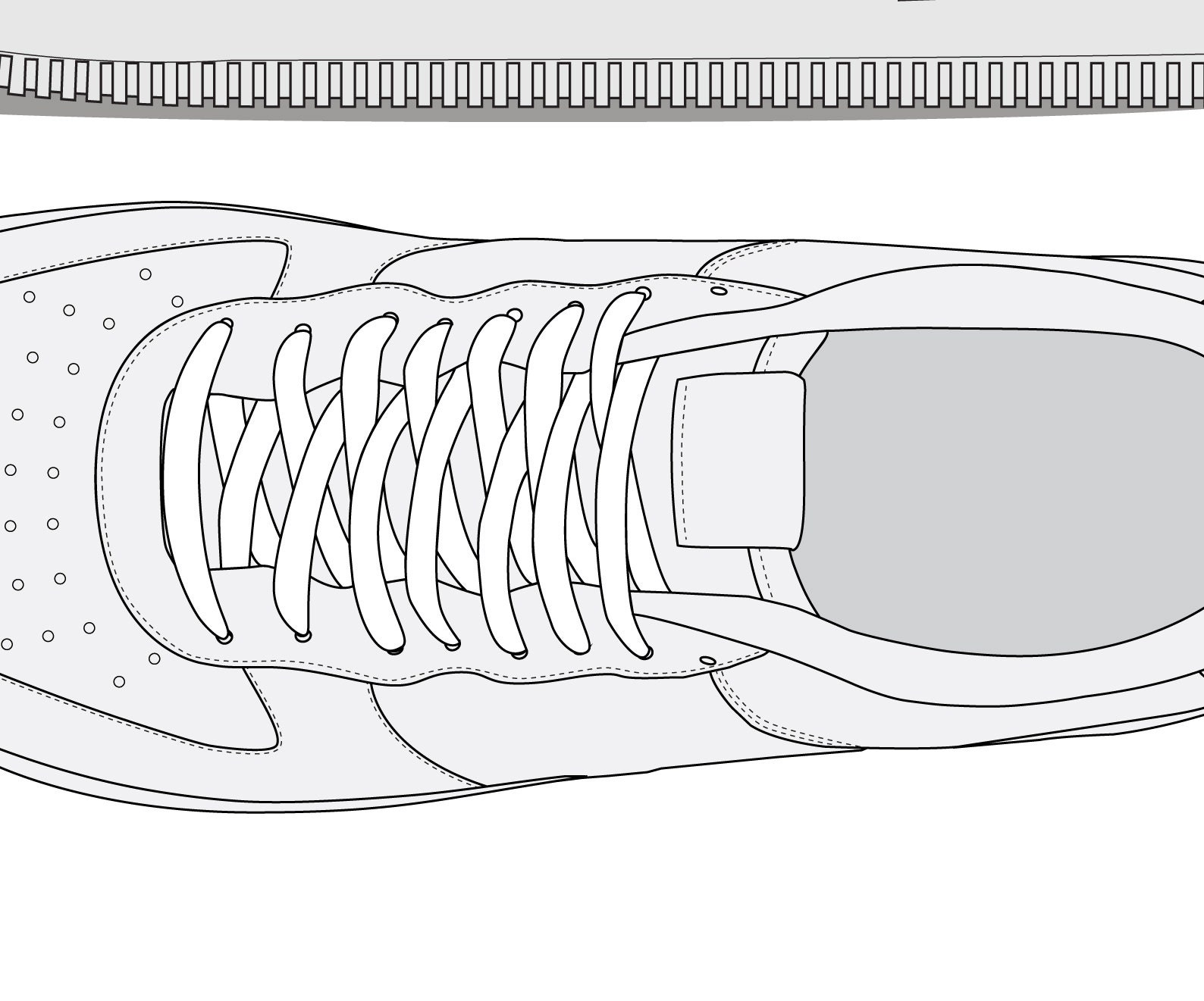 Editable Sneaker Technical Design Illustration - Side Top Back Views - Etsy