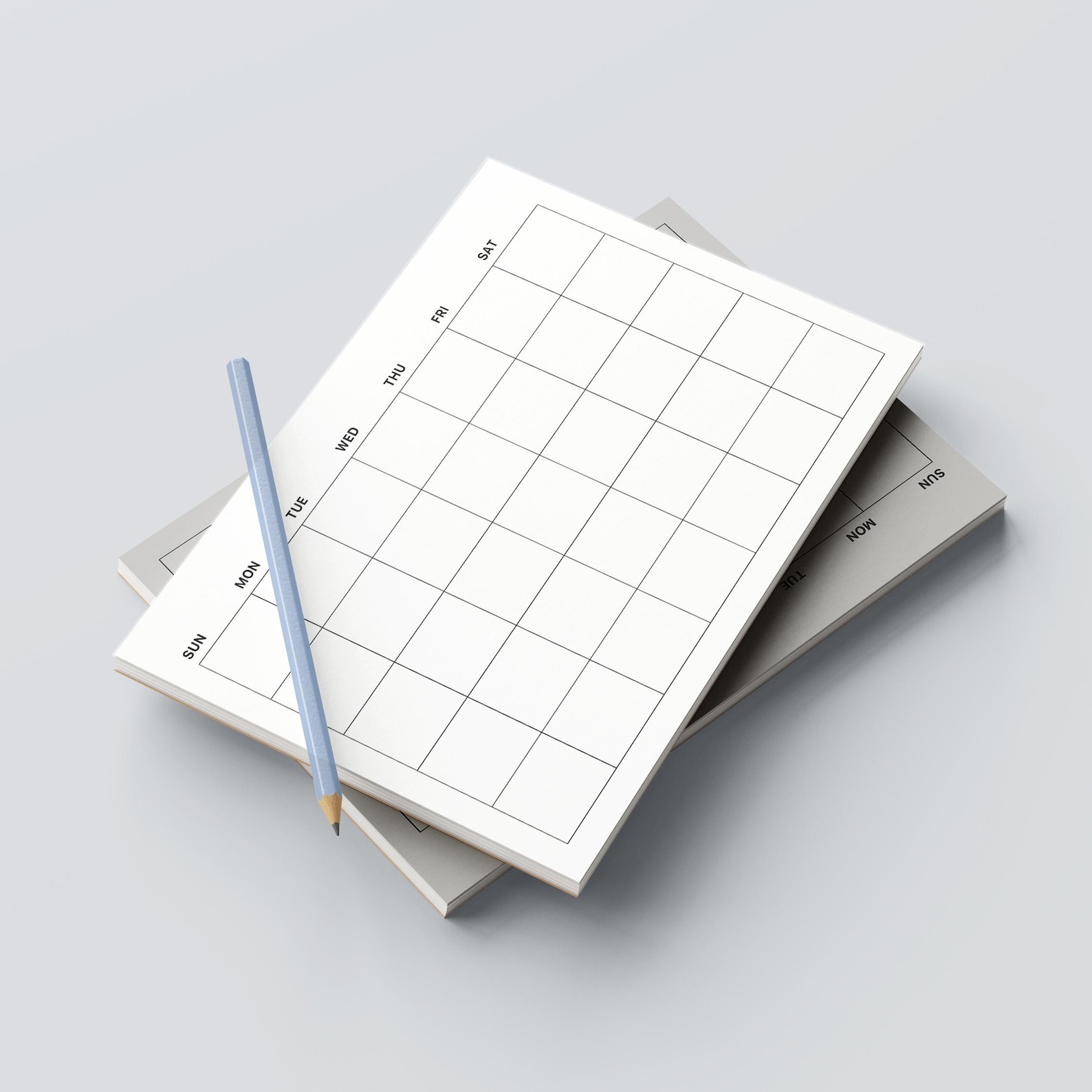 Minimal White Calendar Post-it Notepad - 8in. X 6in. - Monthly Planner ...