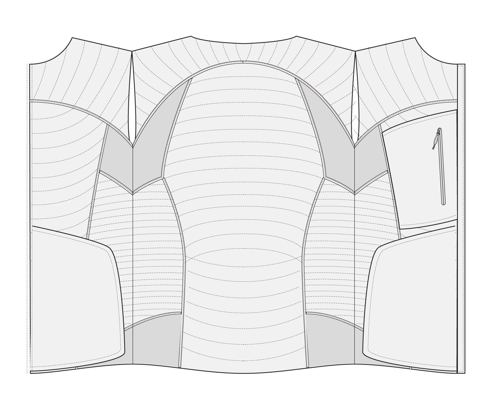 Insulated Puffer Jacket Design Technical Fashion Editable Vector ...