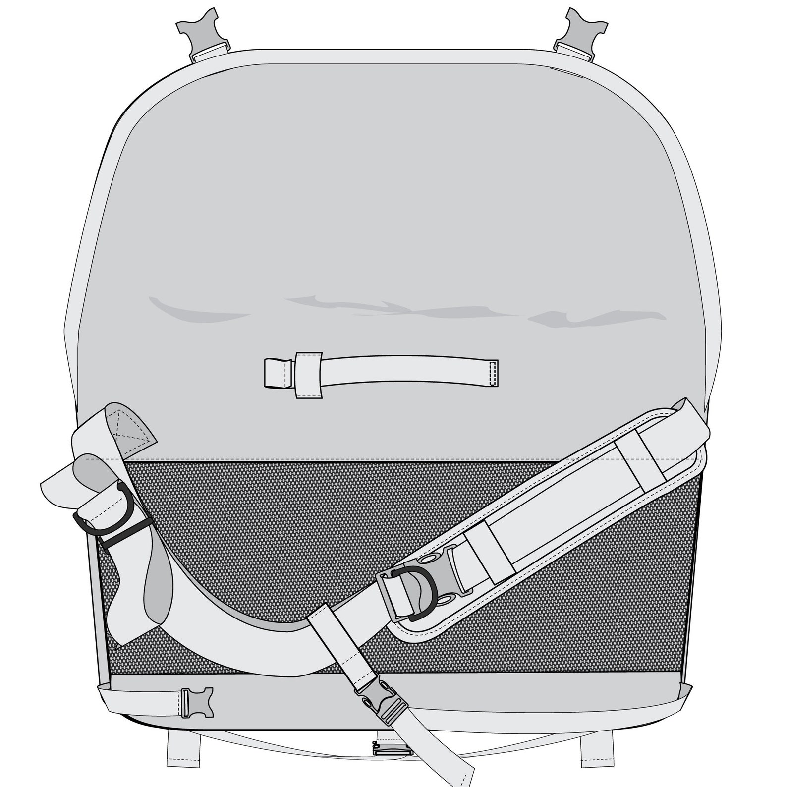 Editable Messenger Bag Vector Technical Illustration Front, Back, Open ...