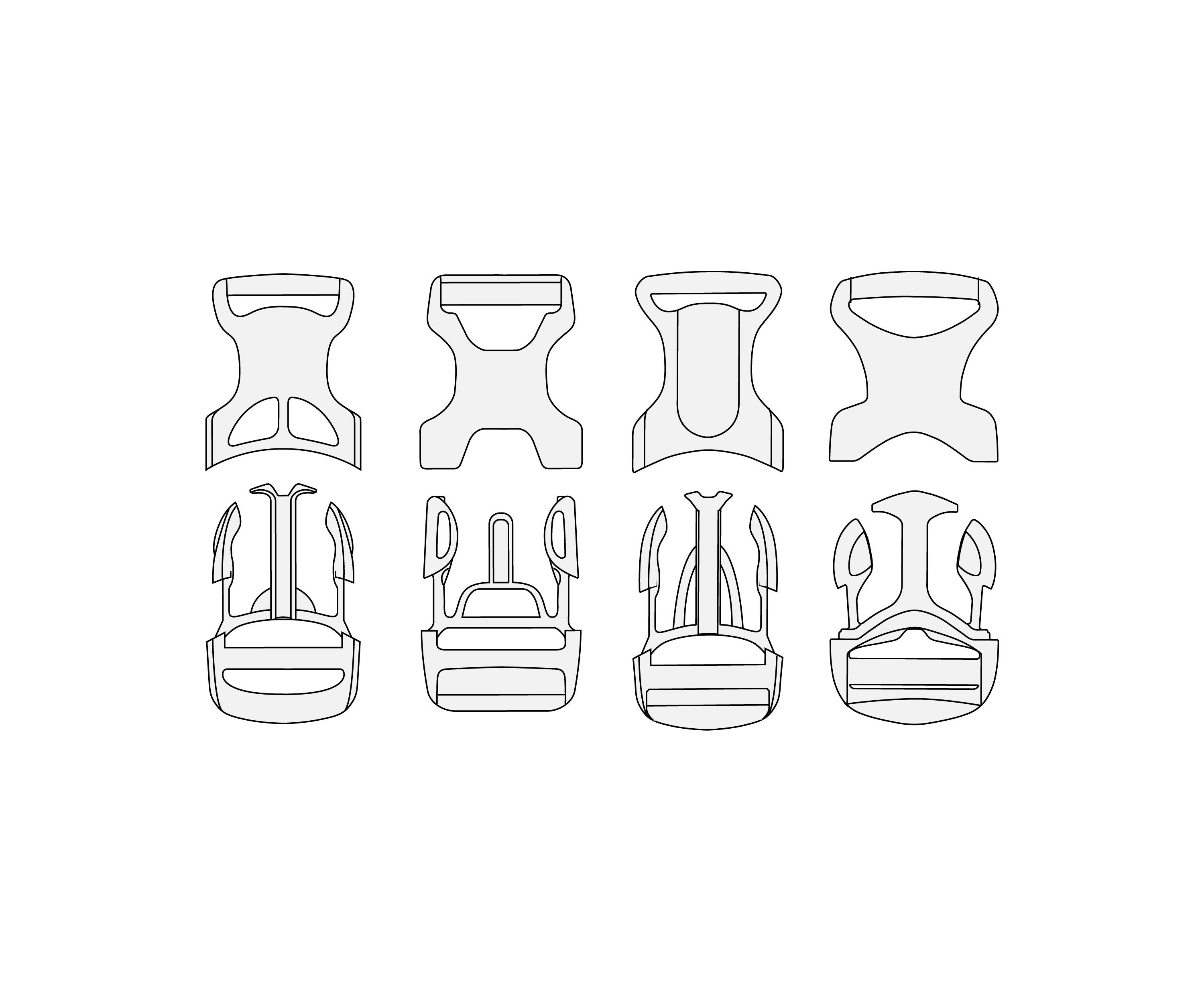 Buckles and Trims Vector Set: Fashion Accessory Illustrations (AI, EPS ...