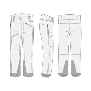 Snow Pants Vector Illustration Set: Winter Apparel Design Template (AI ...