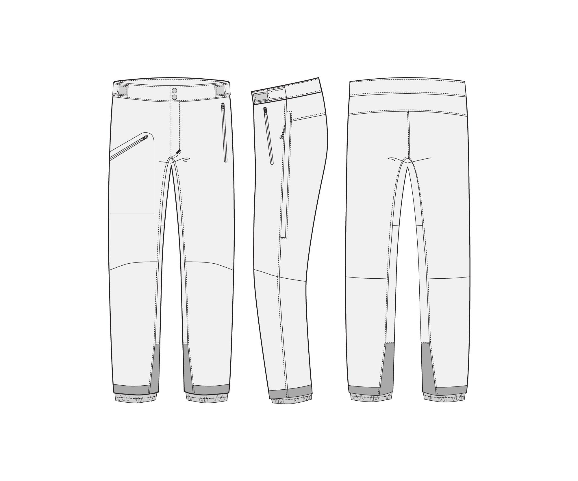 Snow Pants Vector Illustrations Set – Customizable Bottoms From ...