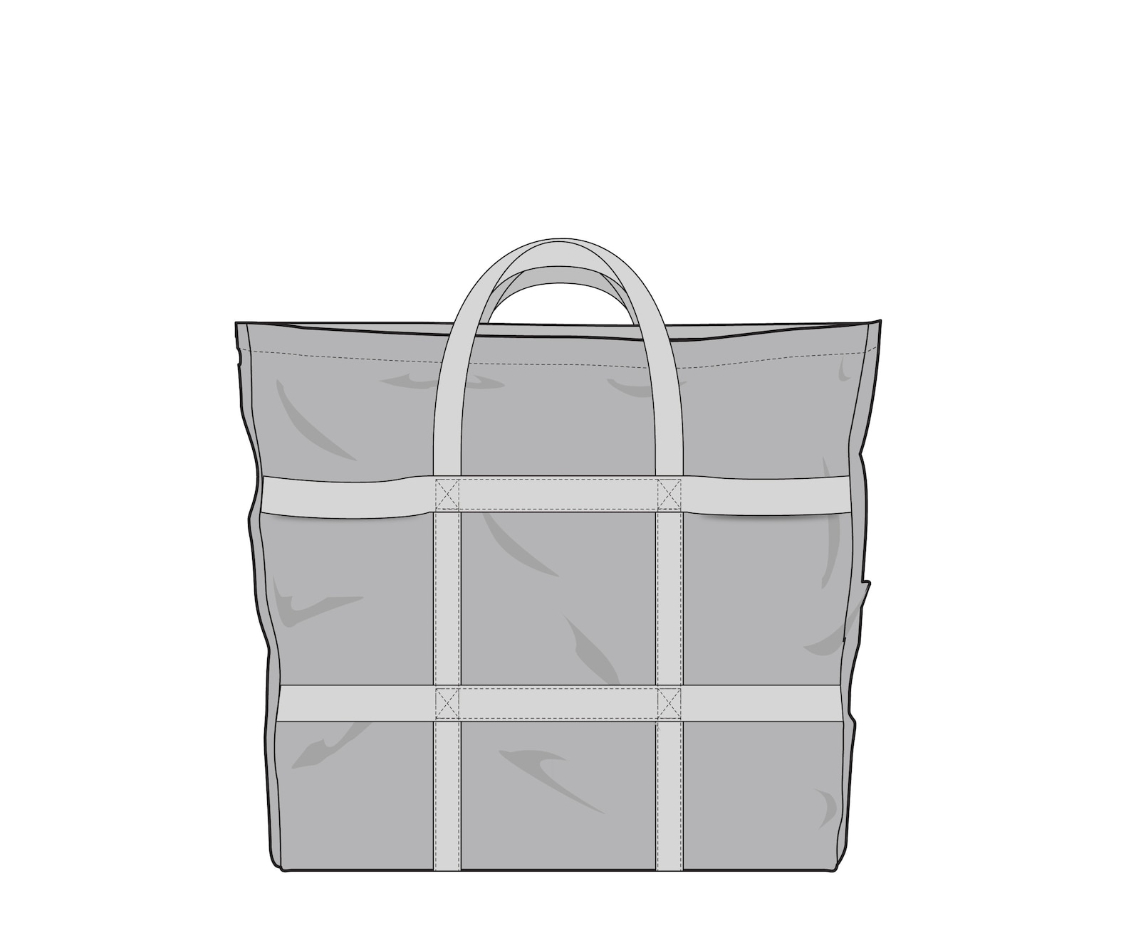 Tote Bag CAD Vector Illustration Pack - With Editable Strokes and Fills ...