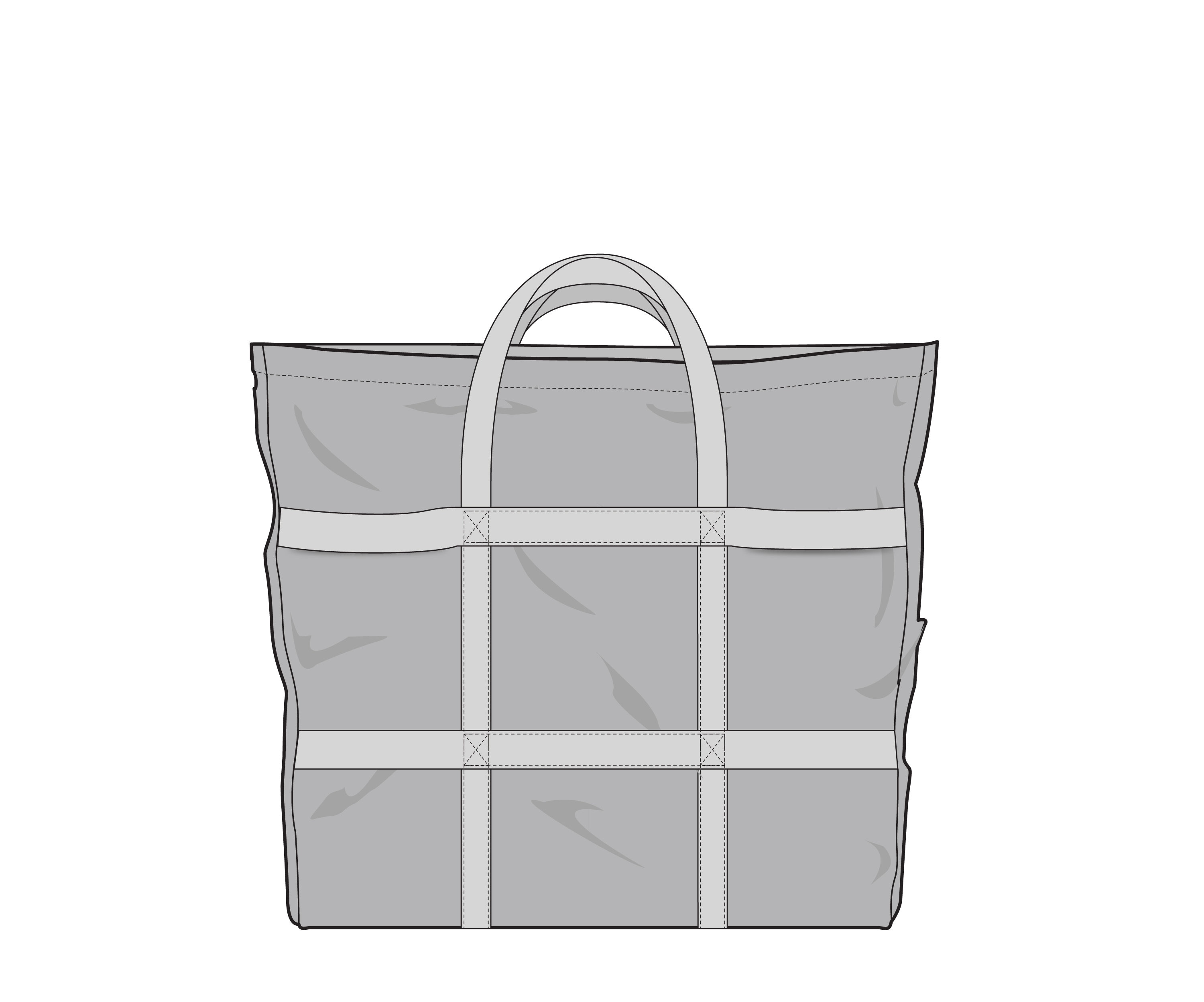 Tote Bag CAD Vector Illustration Pack - With Editable Strokes and Fills ...