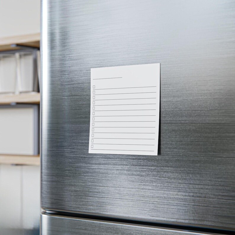 Minimal White Checklist Post-it Notepad 4in. X 4in. Narrow Ruled With ...